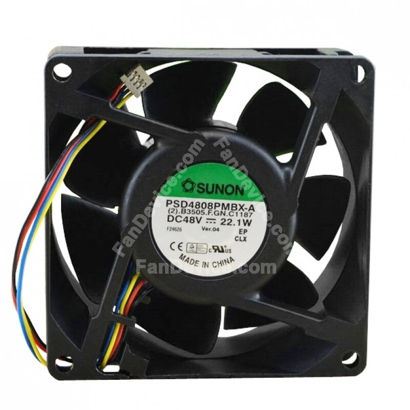 Sunon PSD4808PMBX-A DC 48V 22.1W 2 Wires / 3 Wires / 4 Wires Axial ...